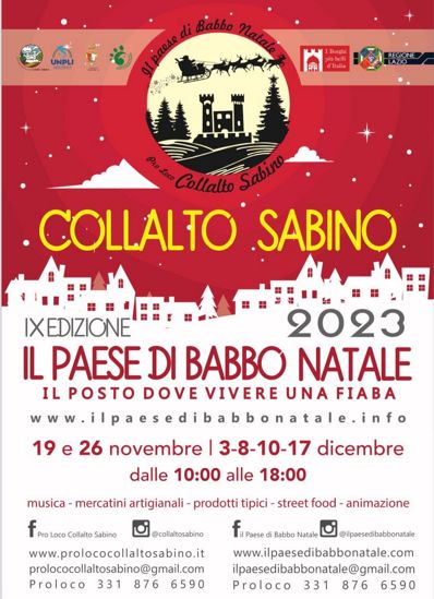 Il Paese di Babbo Natale 2023 a Collalto Sabino